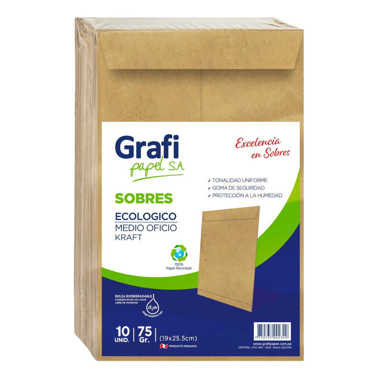 Sobre Ecológico Kraft Medio Oficio X MILLAR – Grafipapel S.A.